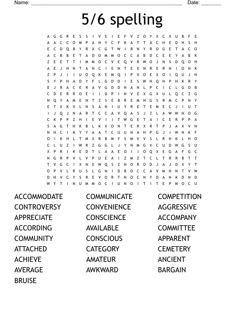 5 6 Spelling Word Search WordMint 5-6-spelling-word-search-wordmint