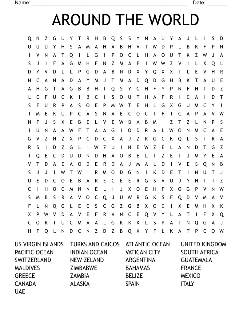 Stuff Word Search WordMint