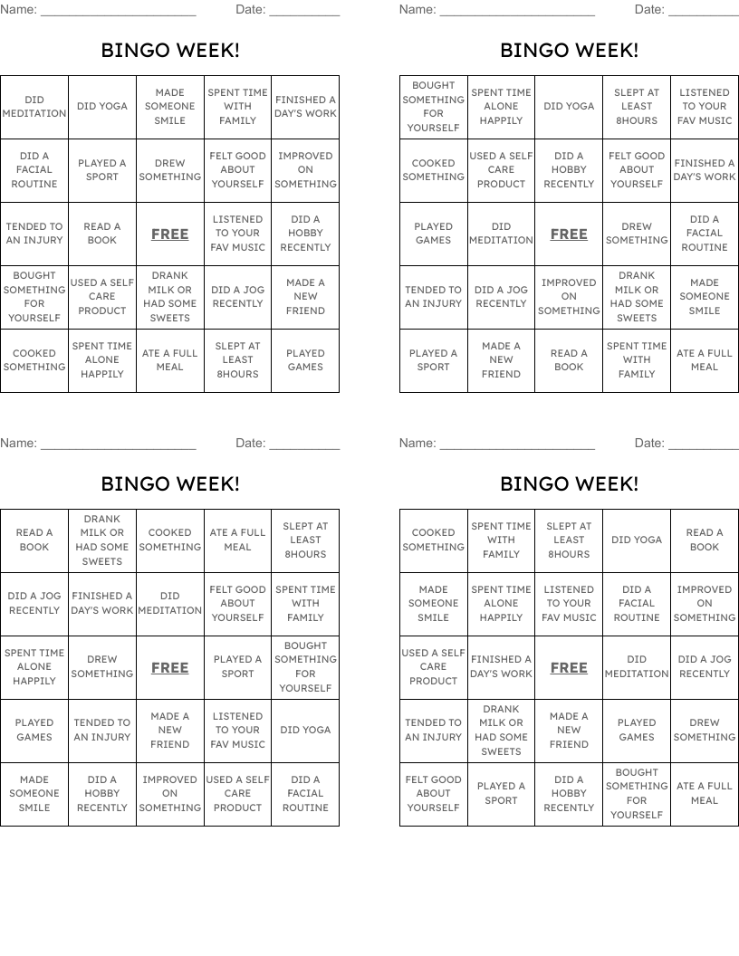 BINGO WEEK! - WordMint