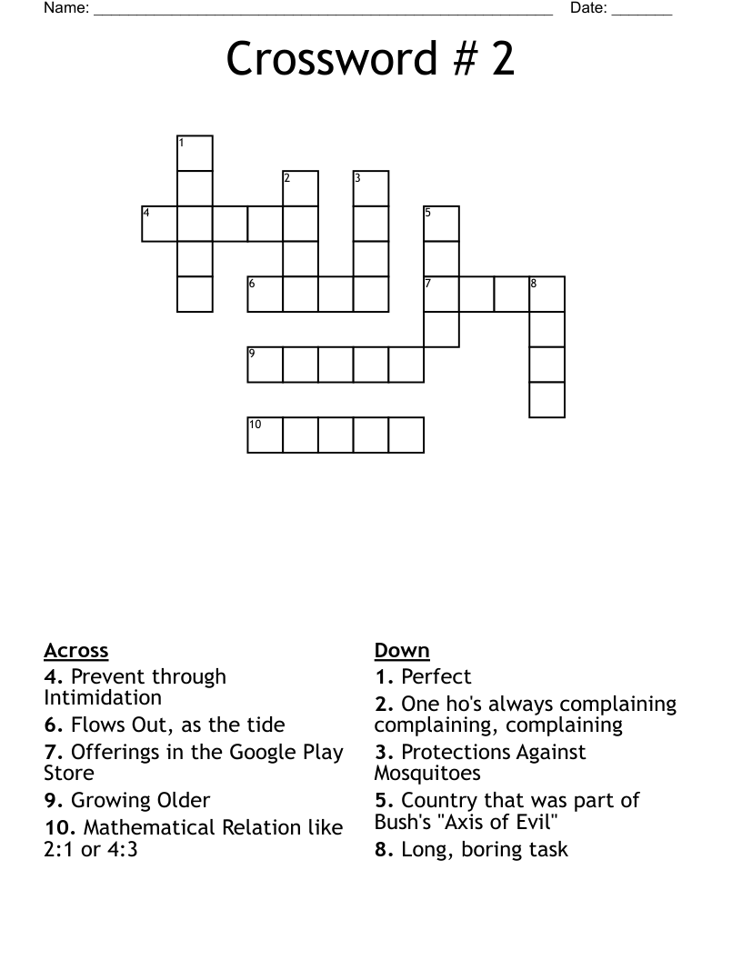 Crossword # 2 - WordMint
