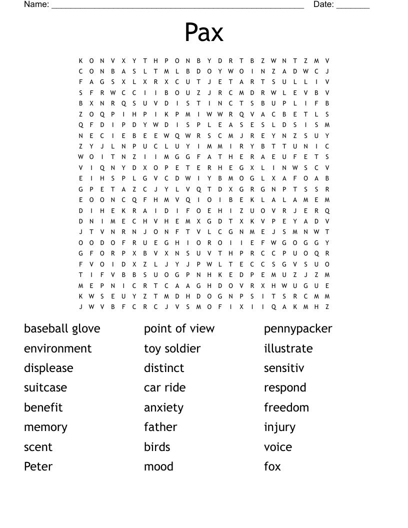 Pax Word Search - WordMint