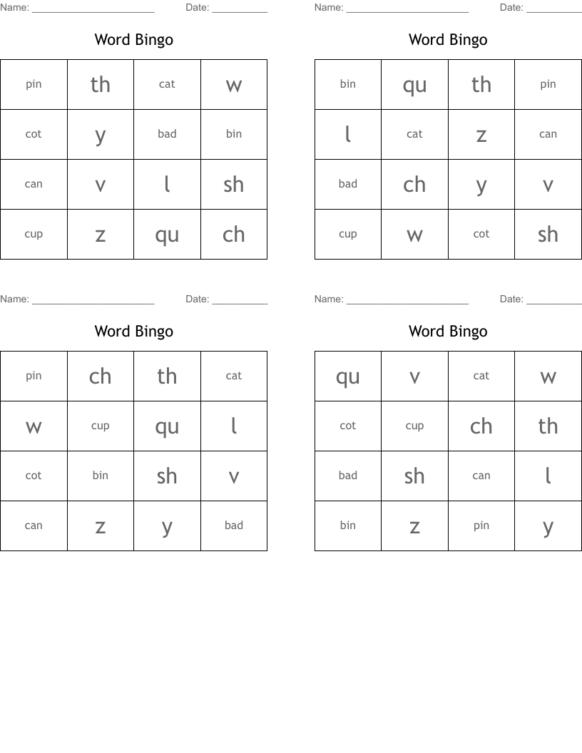 Word Bingo WordMint
