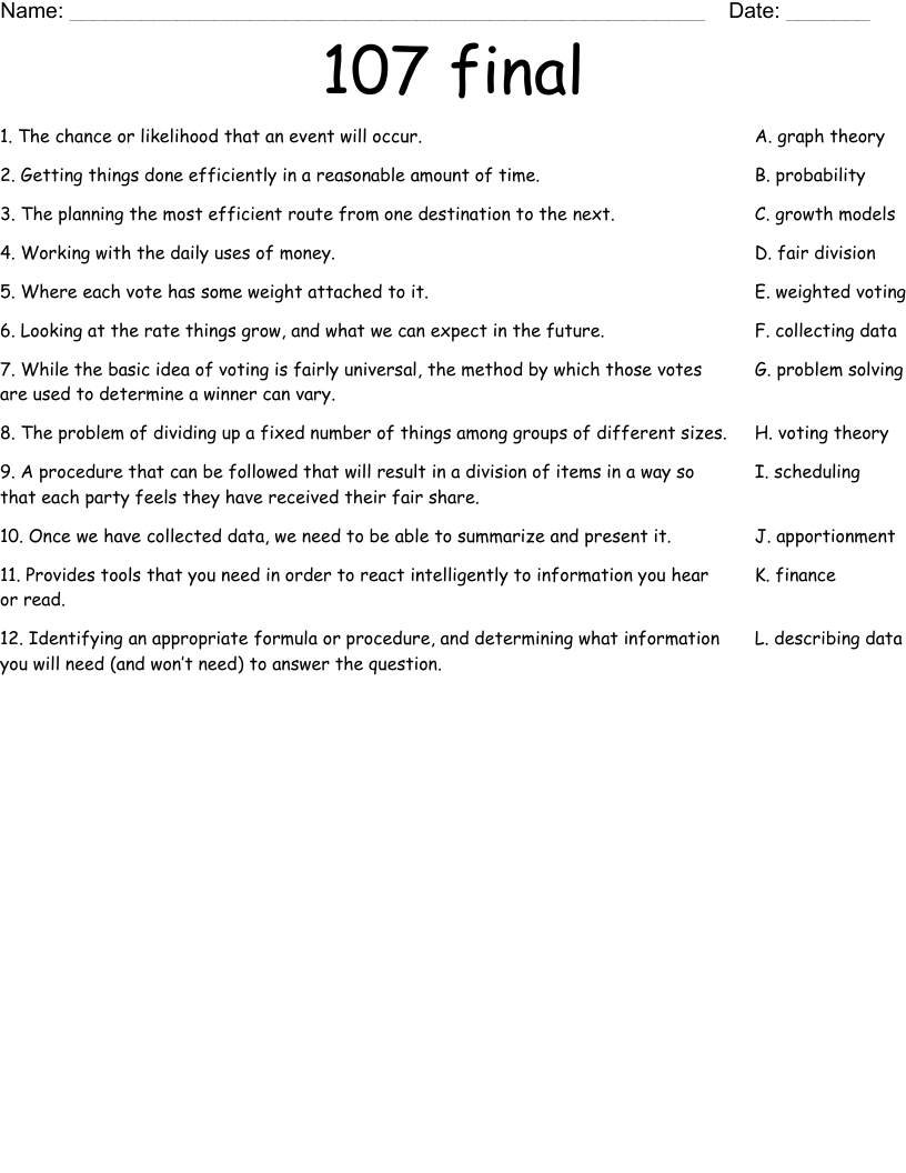 107 final Worksheet - WordMint