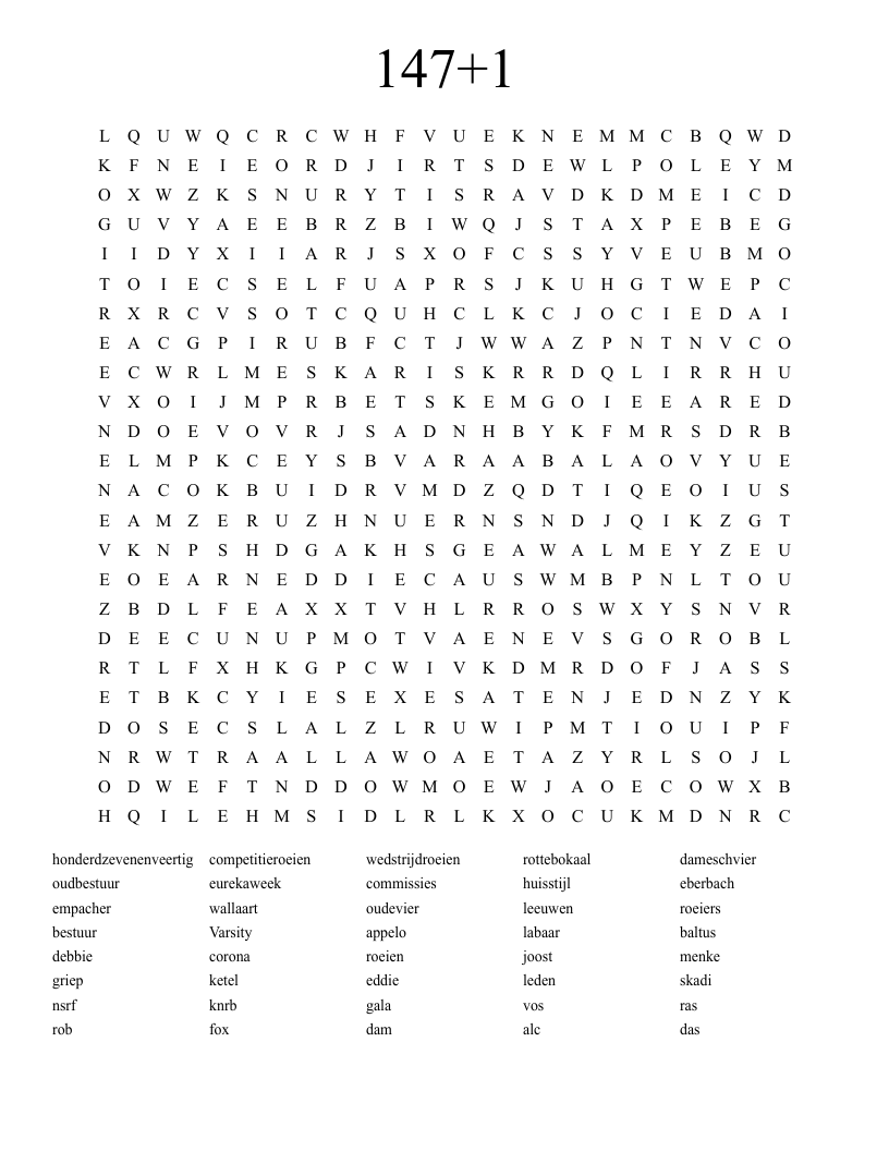 147+1 Word Search - WordMint