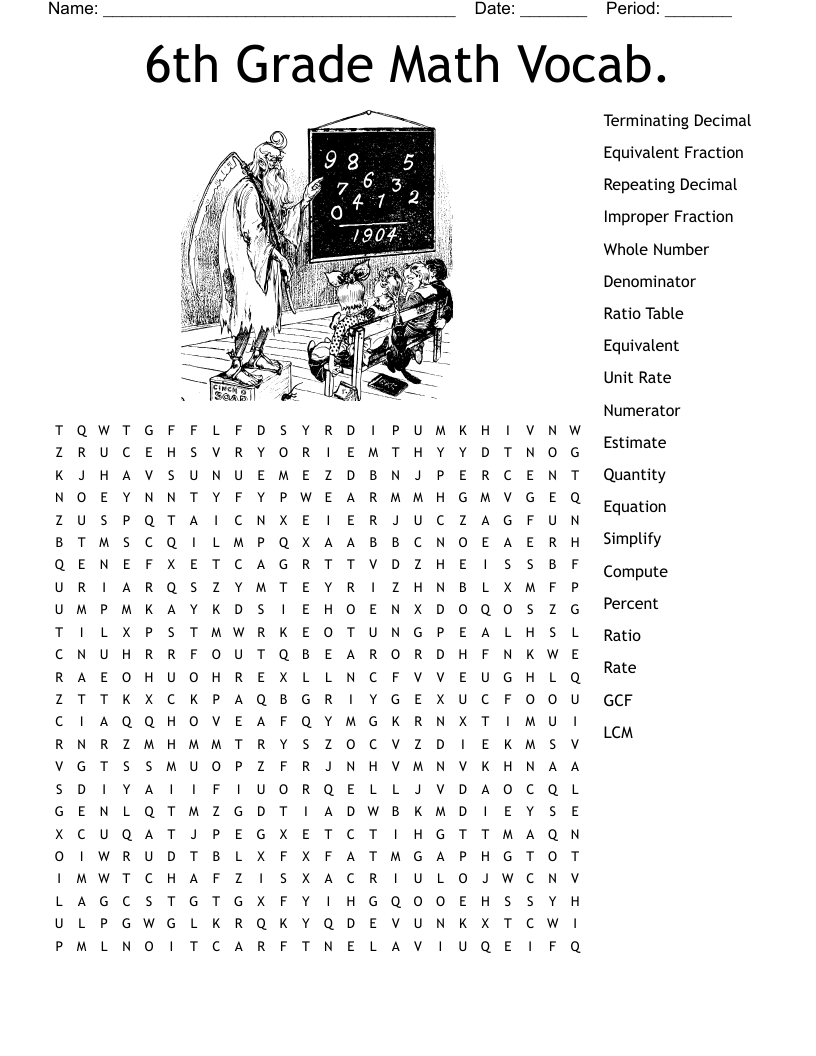 5th Grade Math Words