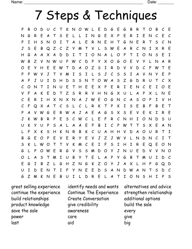 7 Steps & Techniques Word Search - WordMint