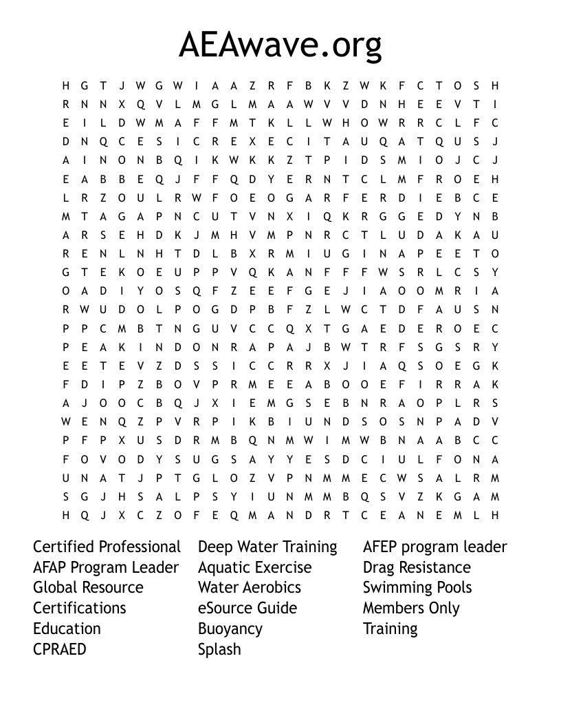 AEAwave.org Word Search - WordMint