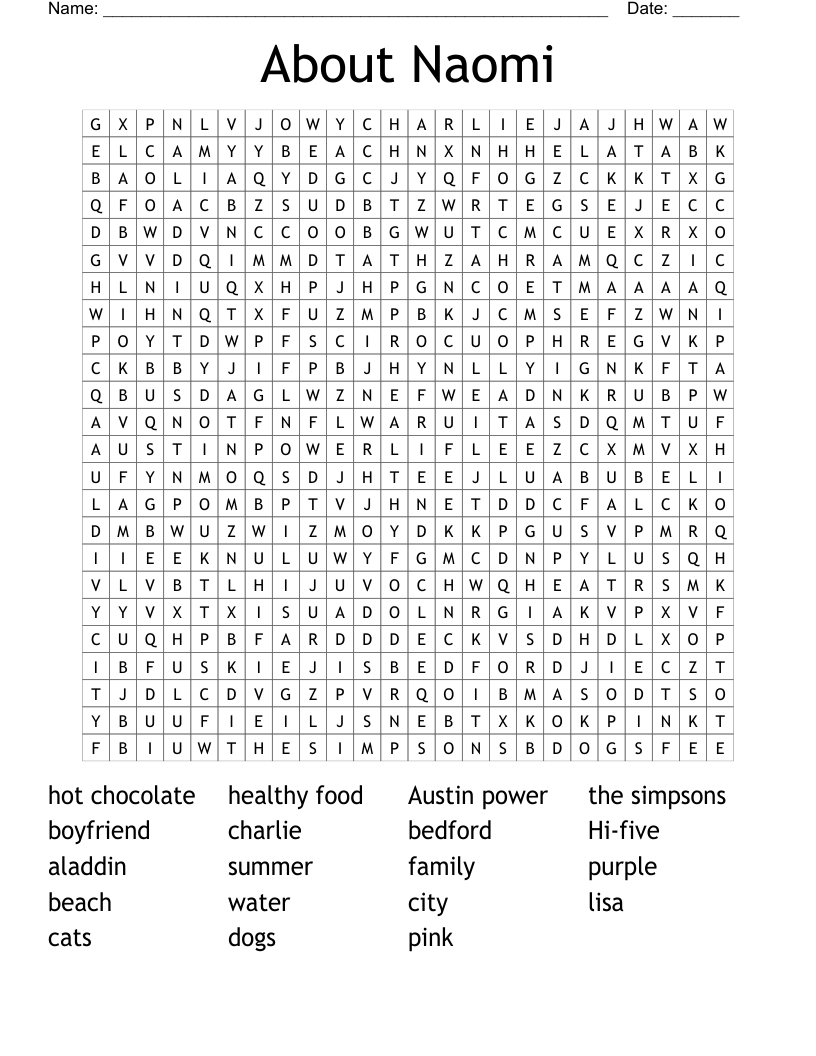 About Naomi Word Search - WordMint