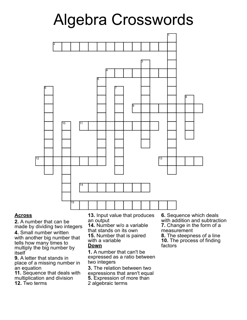 Algebra Crosswords WordMint algebra-crosswords-wordmint