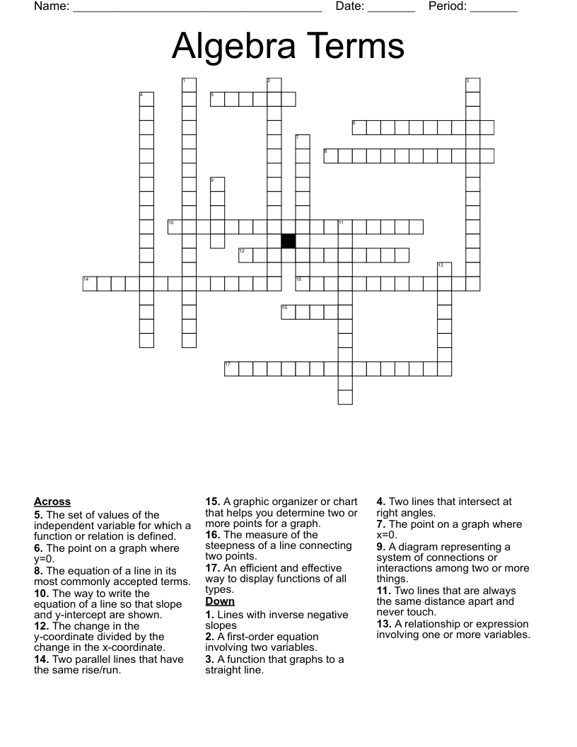 Algebra Terms Crossword WordMint algebra-terms-crossword-wordmint