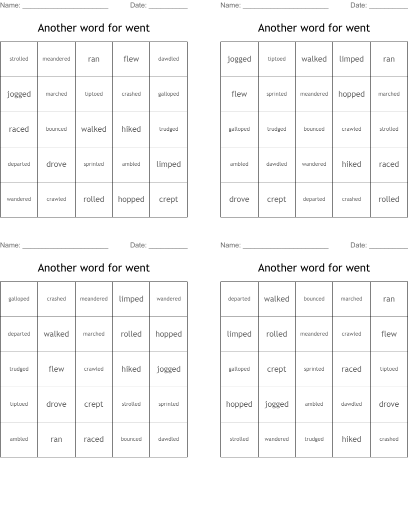 Lively Verbs Word Search WordMint