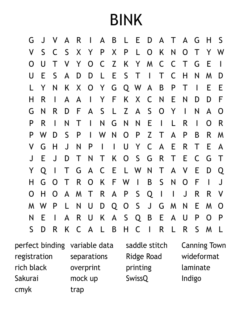 BINK Word Search - WordMint