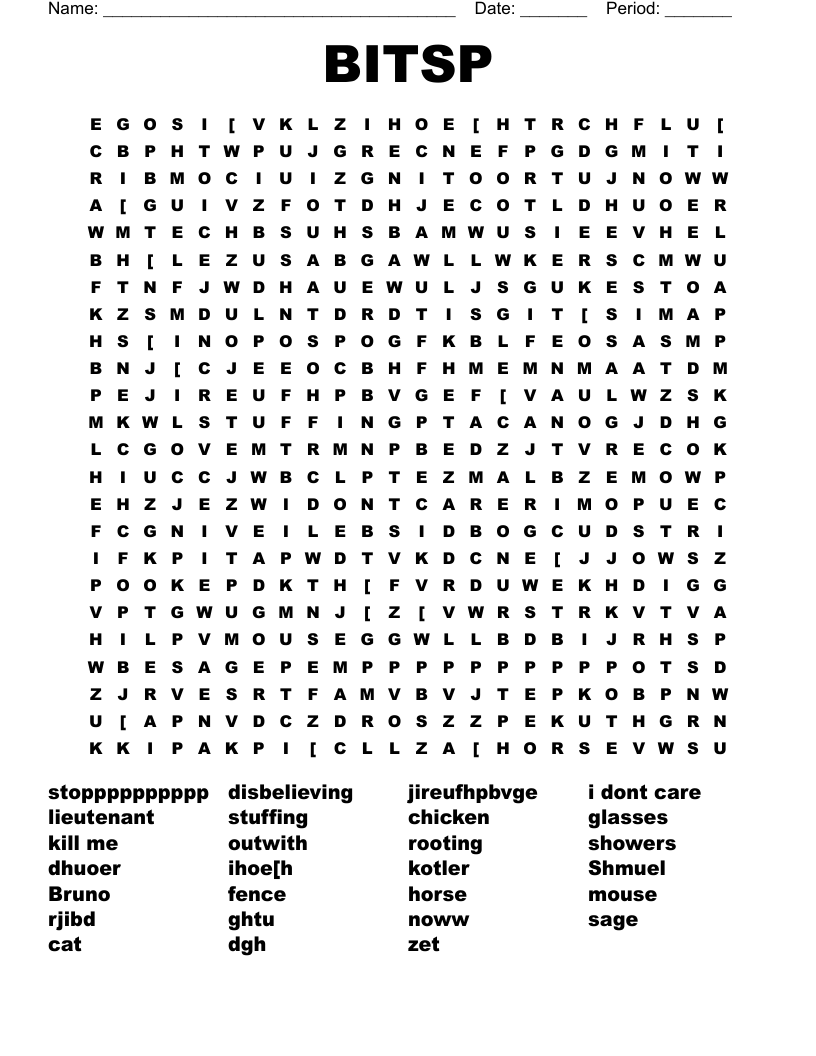 BITSP Word Search - WordMint