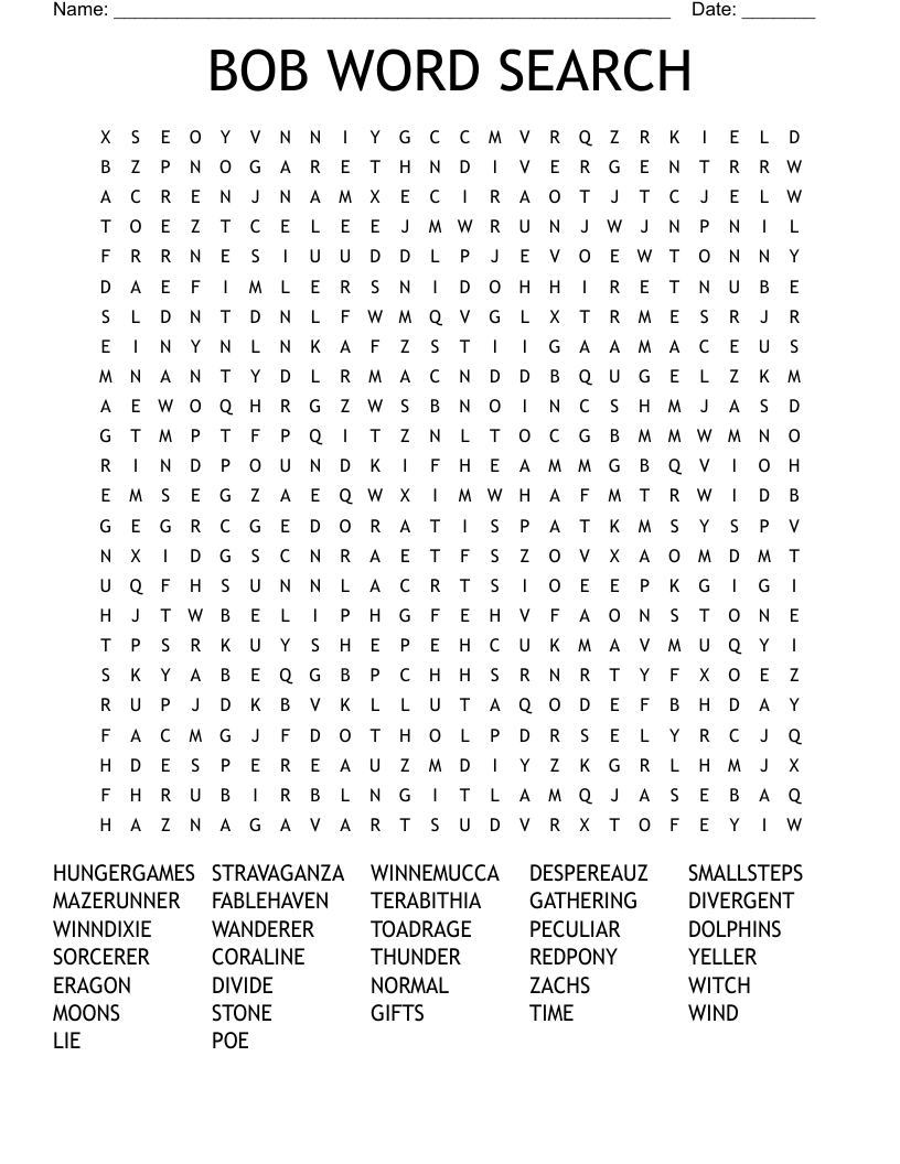 BOB WORD SEARCH - WordMint