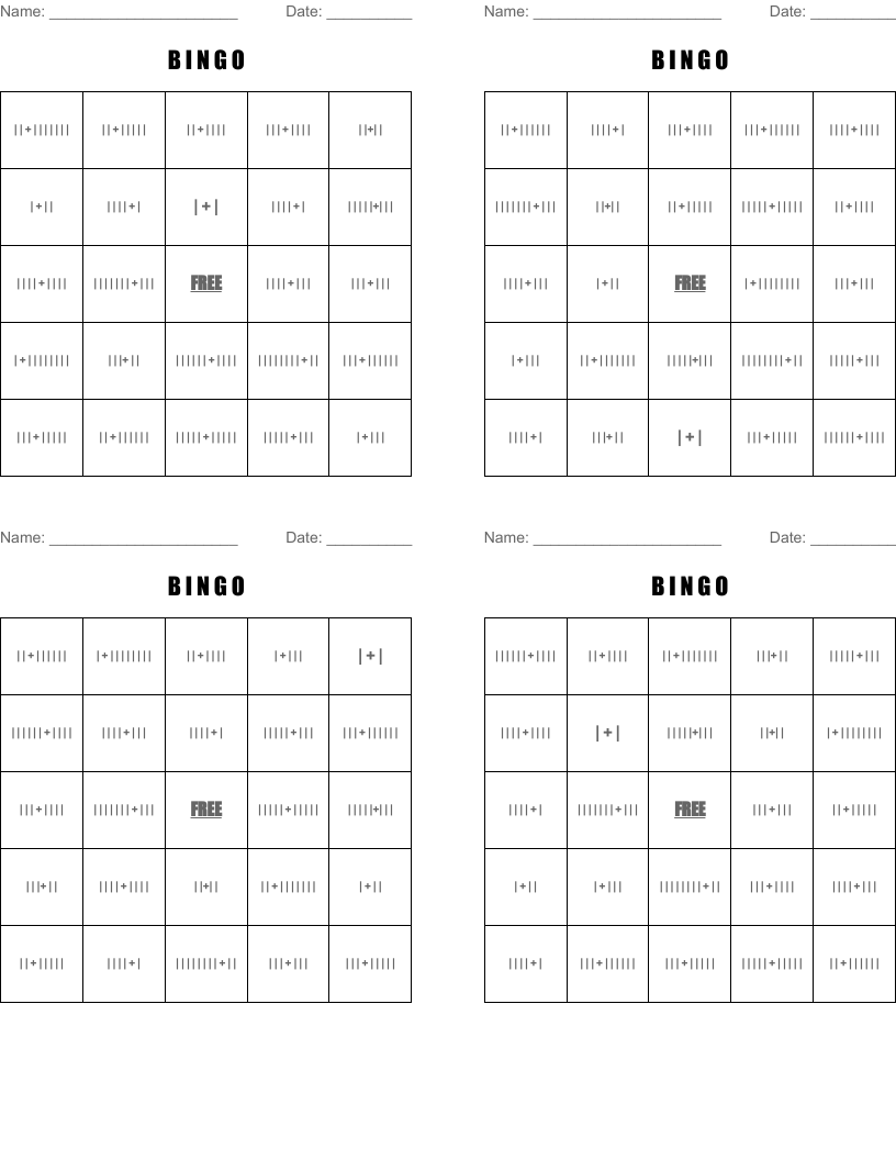 B I N G O Bingo Cards - WordMint