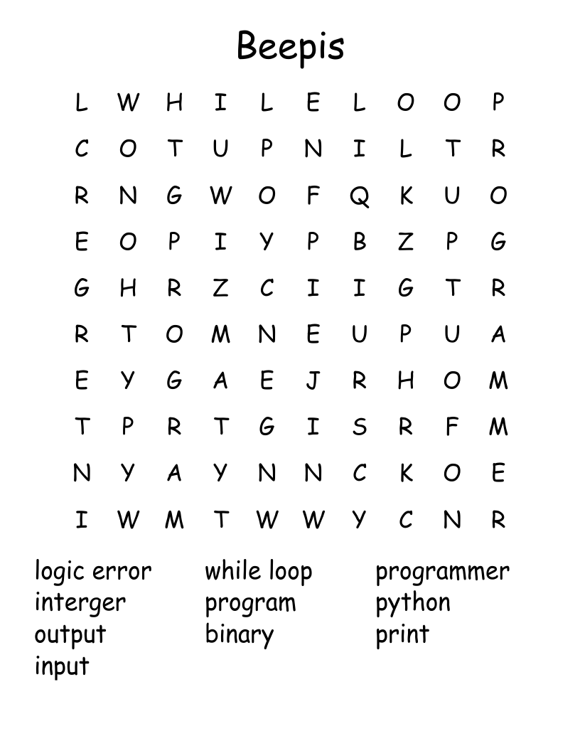 Beepis Word Search - WordMint
