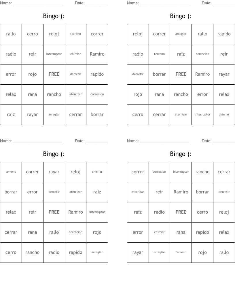 Bingo WordMint