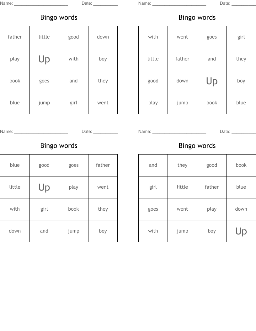 Bingo words - WordMint