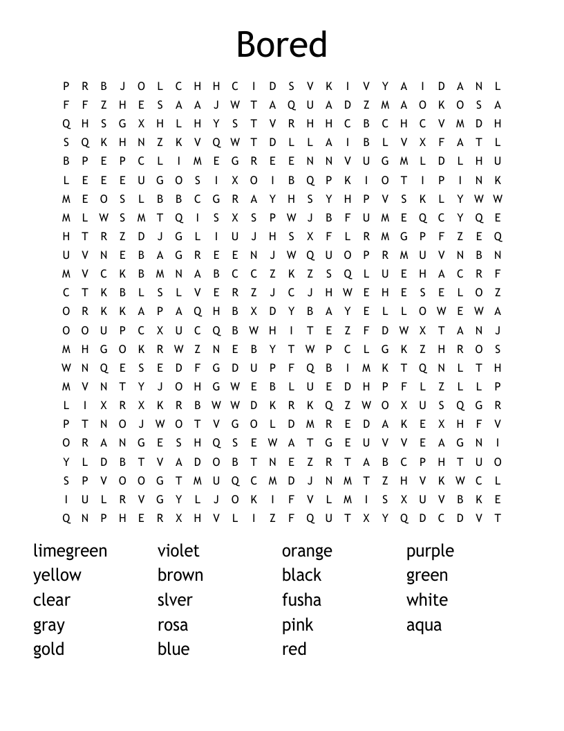 Bored Puzzles - WordMint