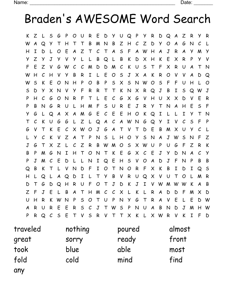 Braden s AWESOME Word Search WordMint braden-s-awesome-word-search-wordmint