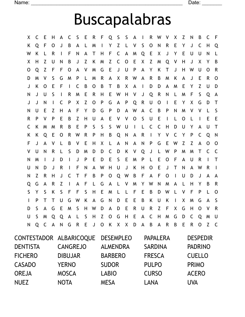 Buscapalabras Word Search WordMint