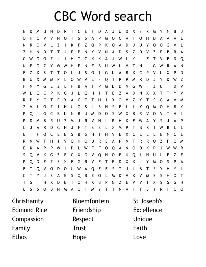 CBC Word search - WordMint