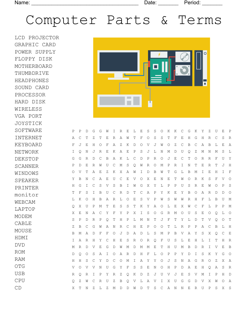 Electronics Word Search WordMint