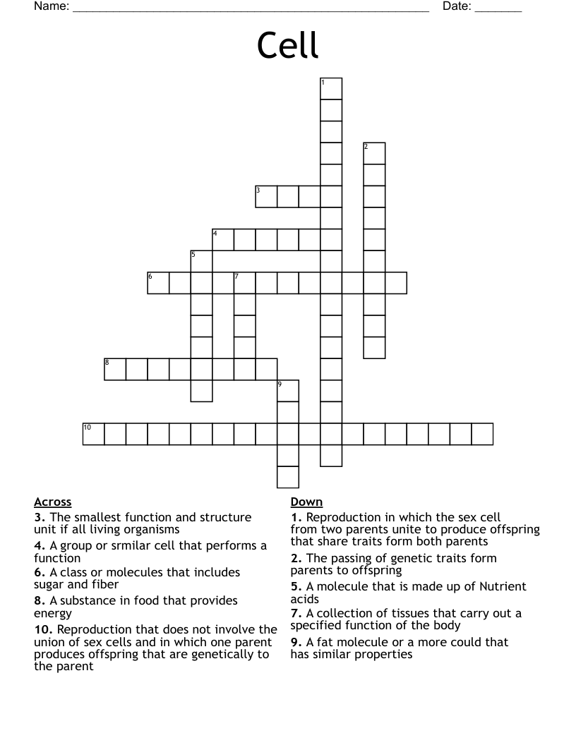 Cell Crossword - WordMint