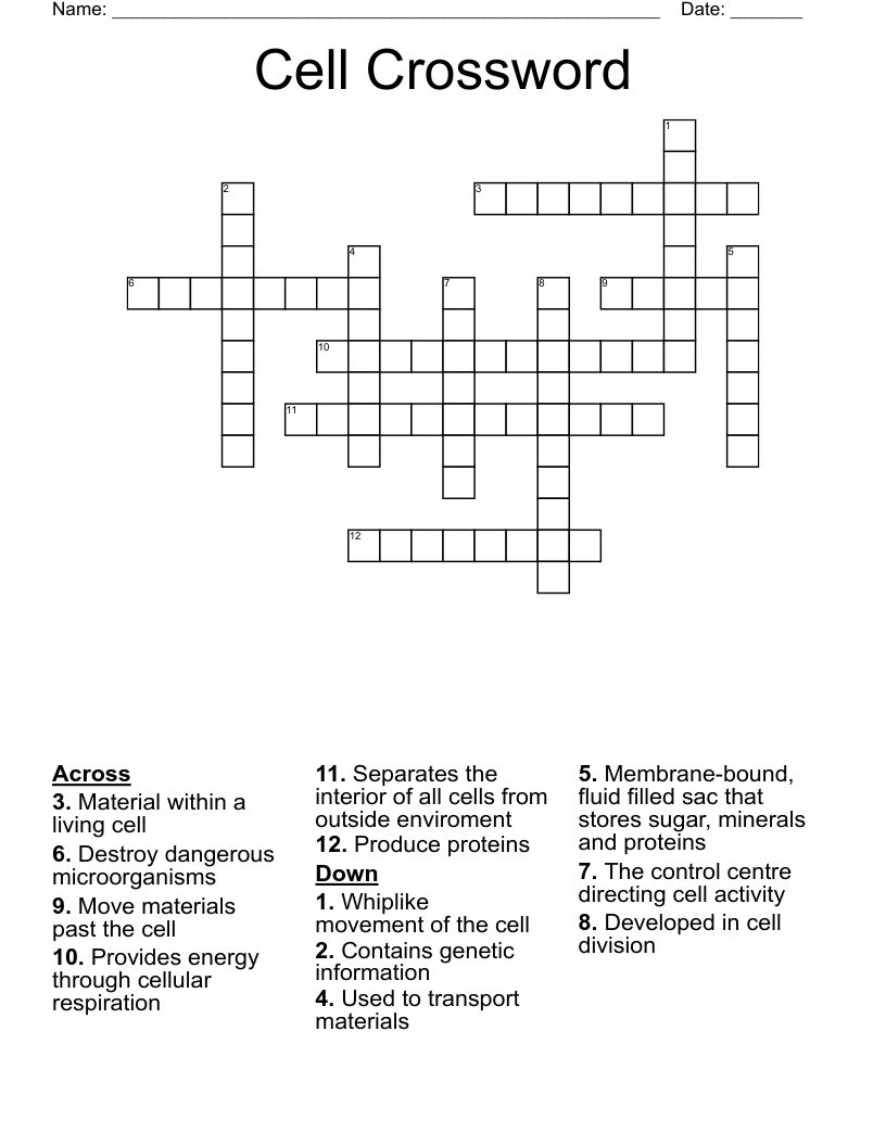 Cell Crossword - WordMint