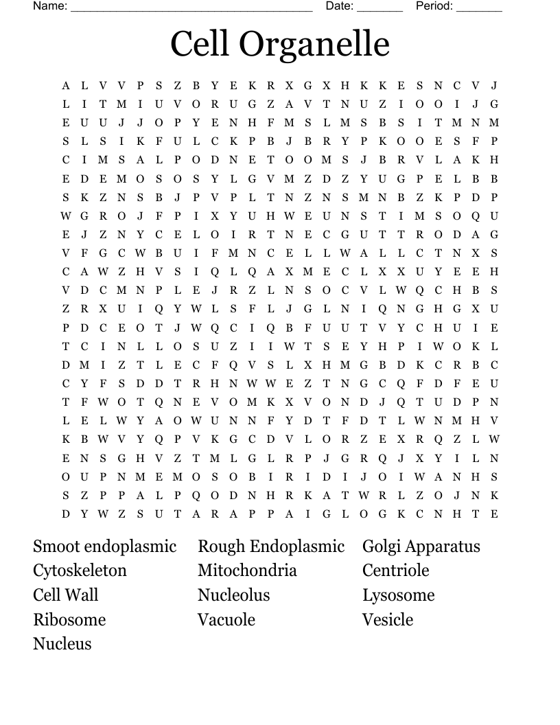 Cell Organelle Word Search WordMint cell-organelle-word-search-wordmint