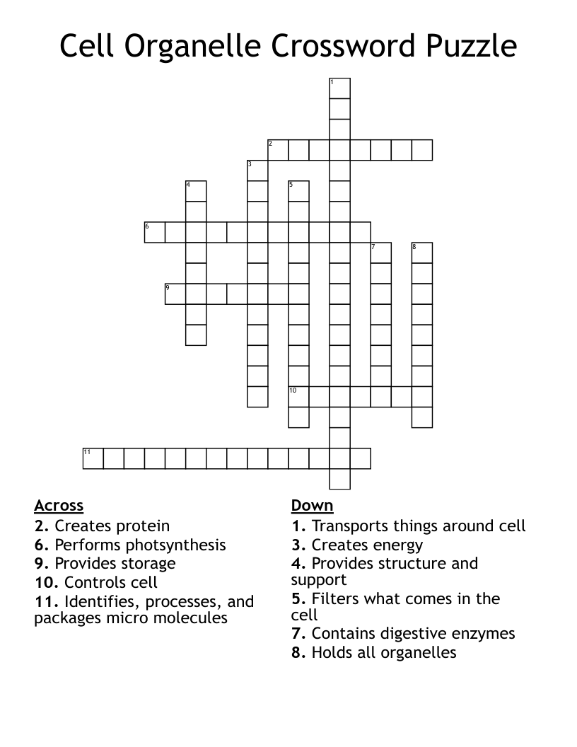 Cell Organelle Crossword Puzzle Answer Key Pdf Angolodomestessa