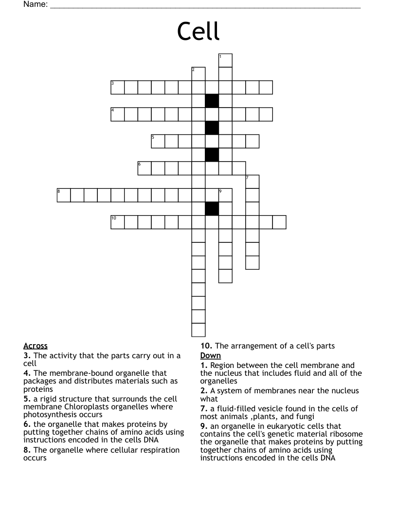 Cell Crossword - WordMint