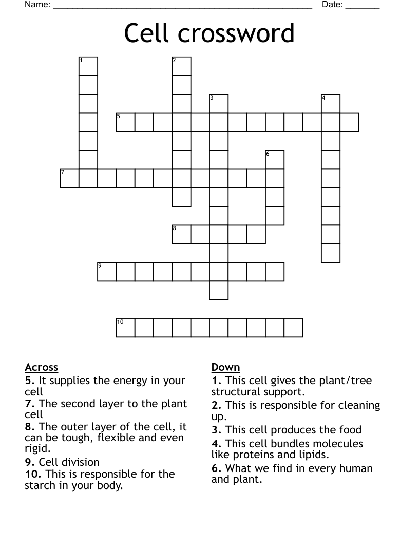Cell crossword - WordMint