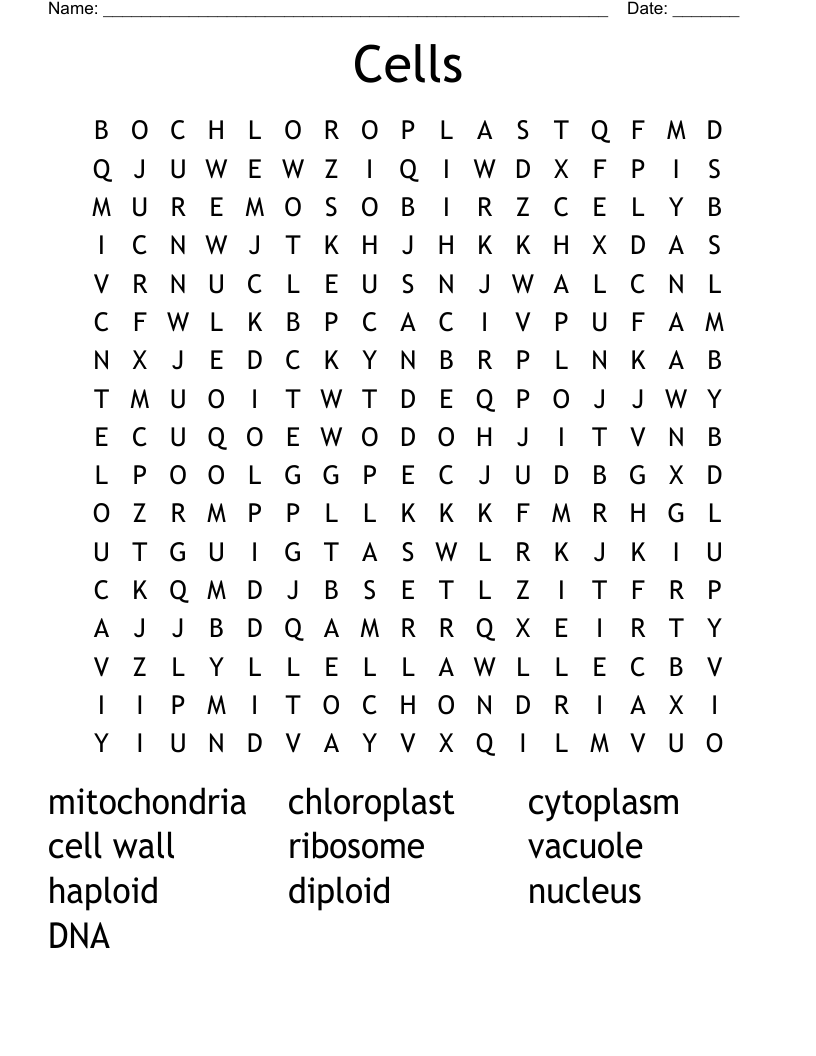 Cells Word Search - WordMint