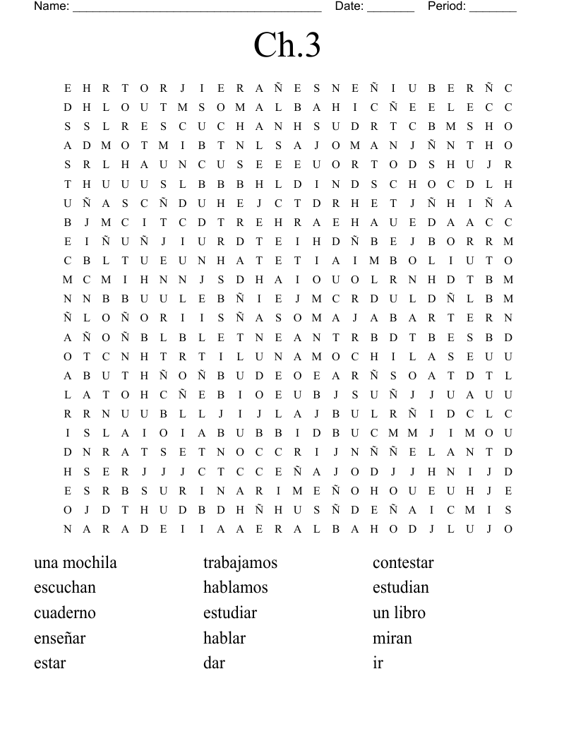Ch.3 Word Search - WordMint