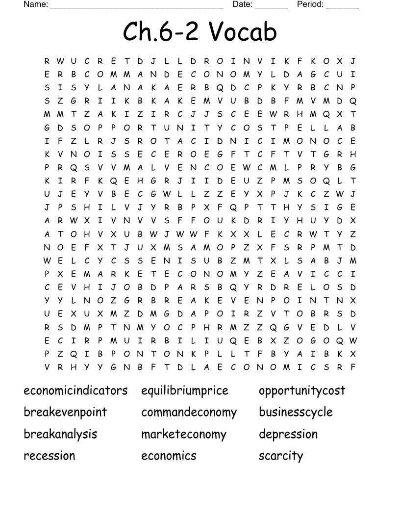 Ch.6-2 Vocab Word Search - WordMint