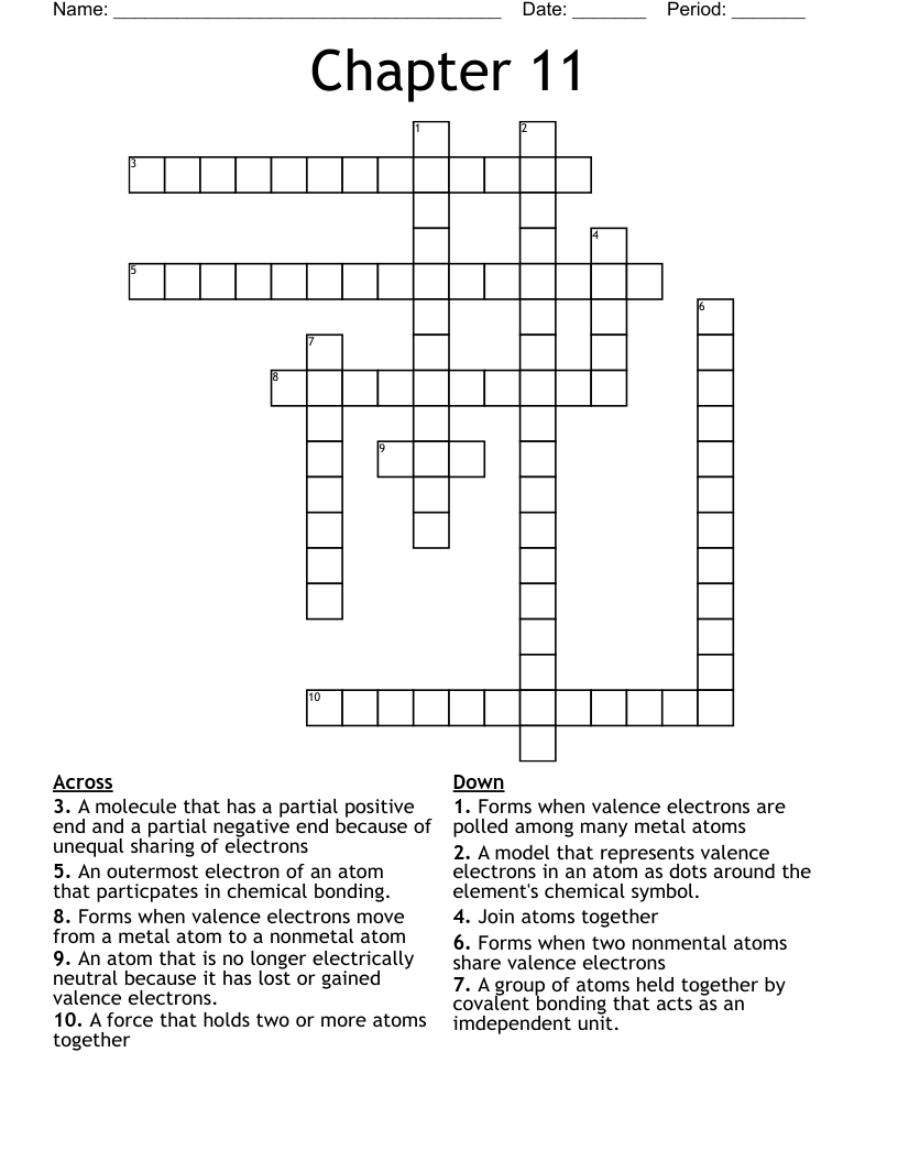 Chapter 11 Crossword - WordMint