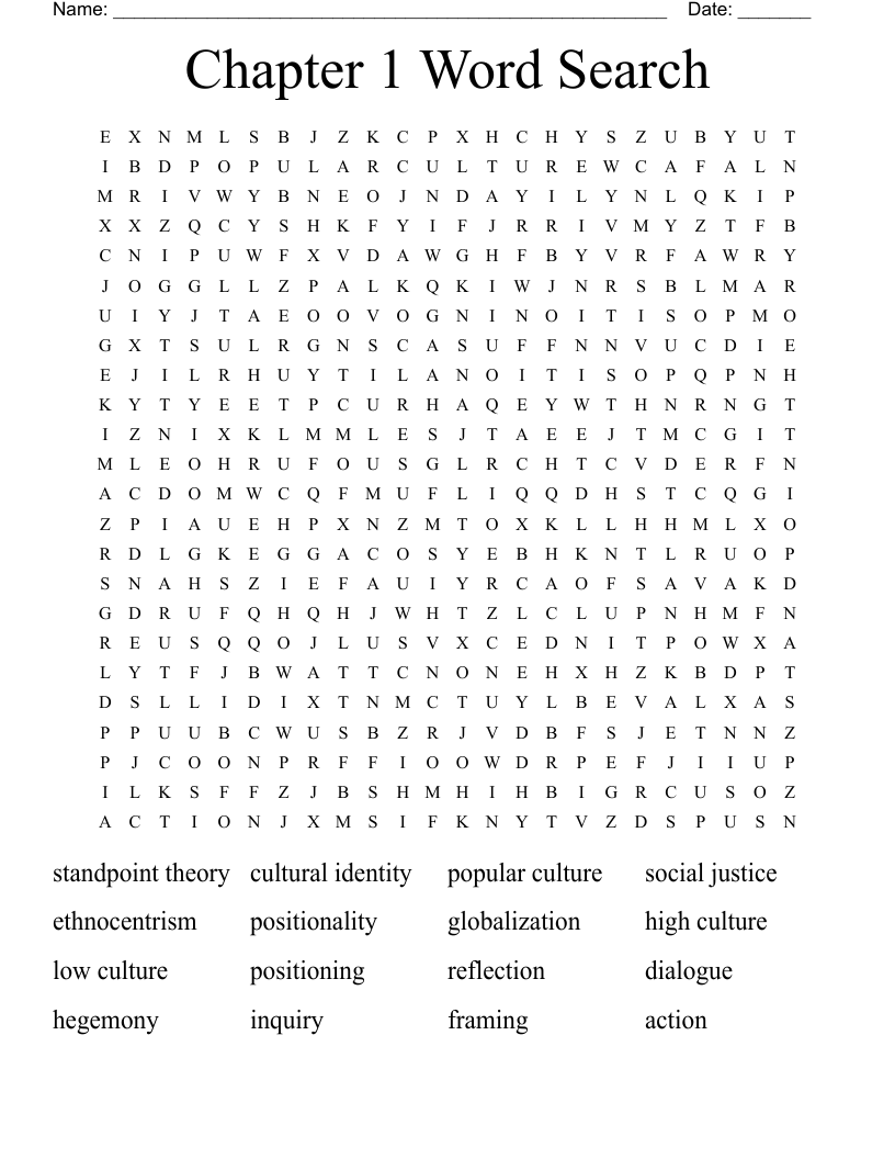 Chapter 1 Word Search - WordMint