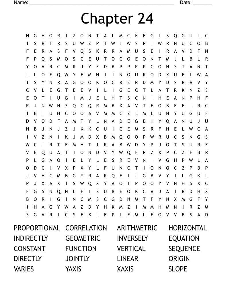 Chapter 24 Word Search - WordMint