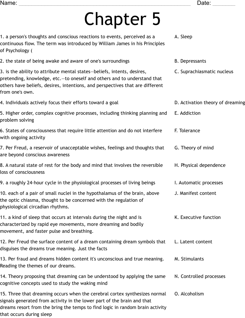 Chapter 5 Worksheet WordMint