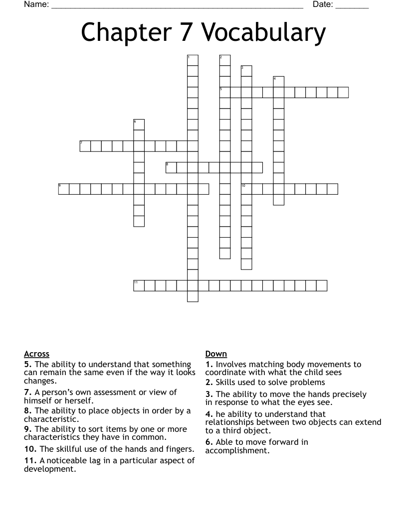 Chapter 7 Vocabulary Crossword - WordMint
