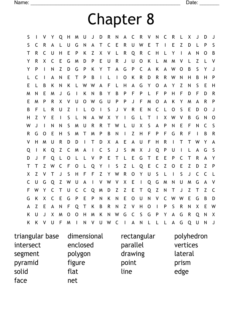 Chapter 8 Word Search - WordMint