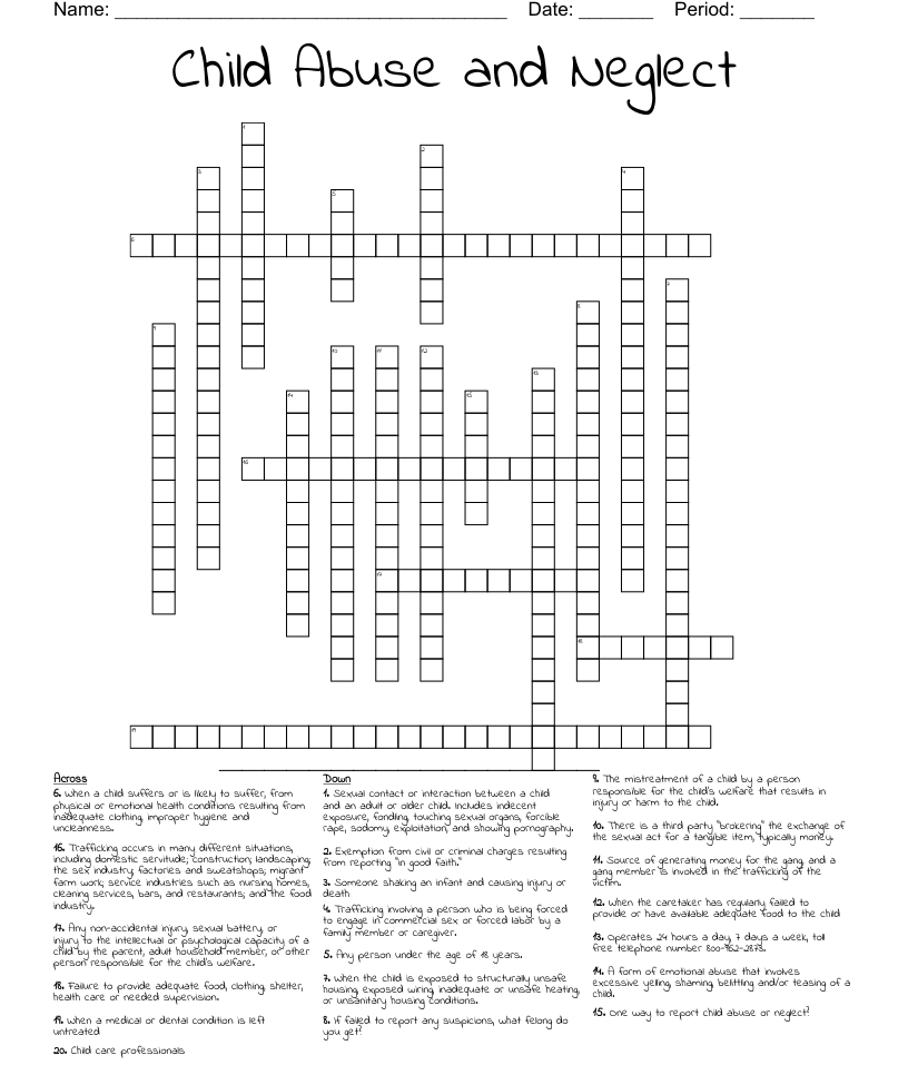 ELCMC CHILD ABUSE & NEGLECT WORD SEARCH - WordMint