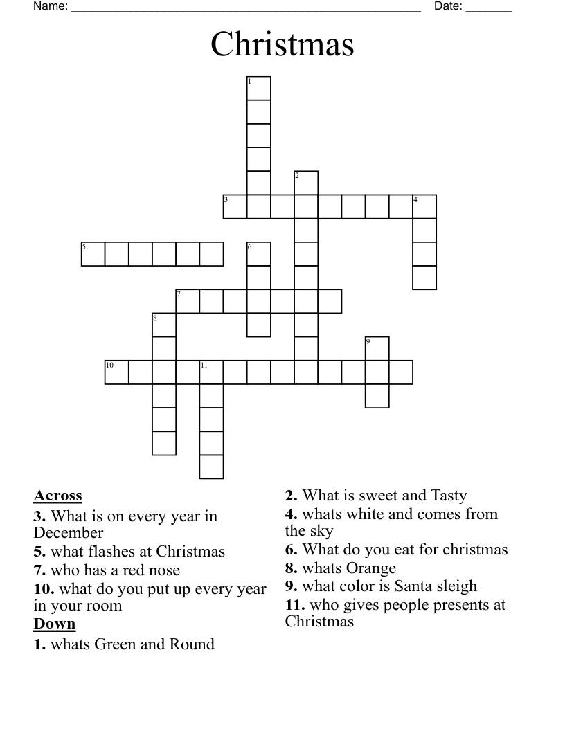 Christmas Crossword WordMint christmas-crossword-wordmint