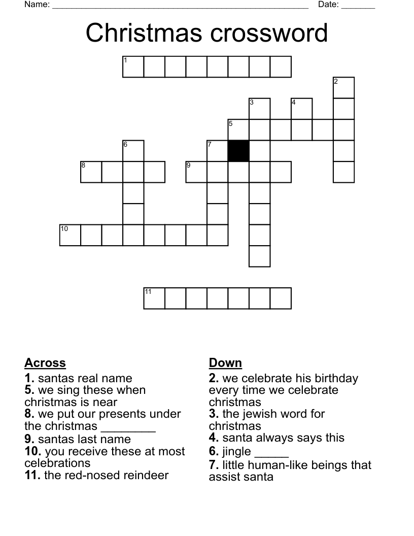 Christmas crossword - WordMint