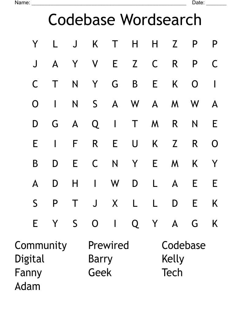 Codebase Wordsearch - WordMint