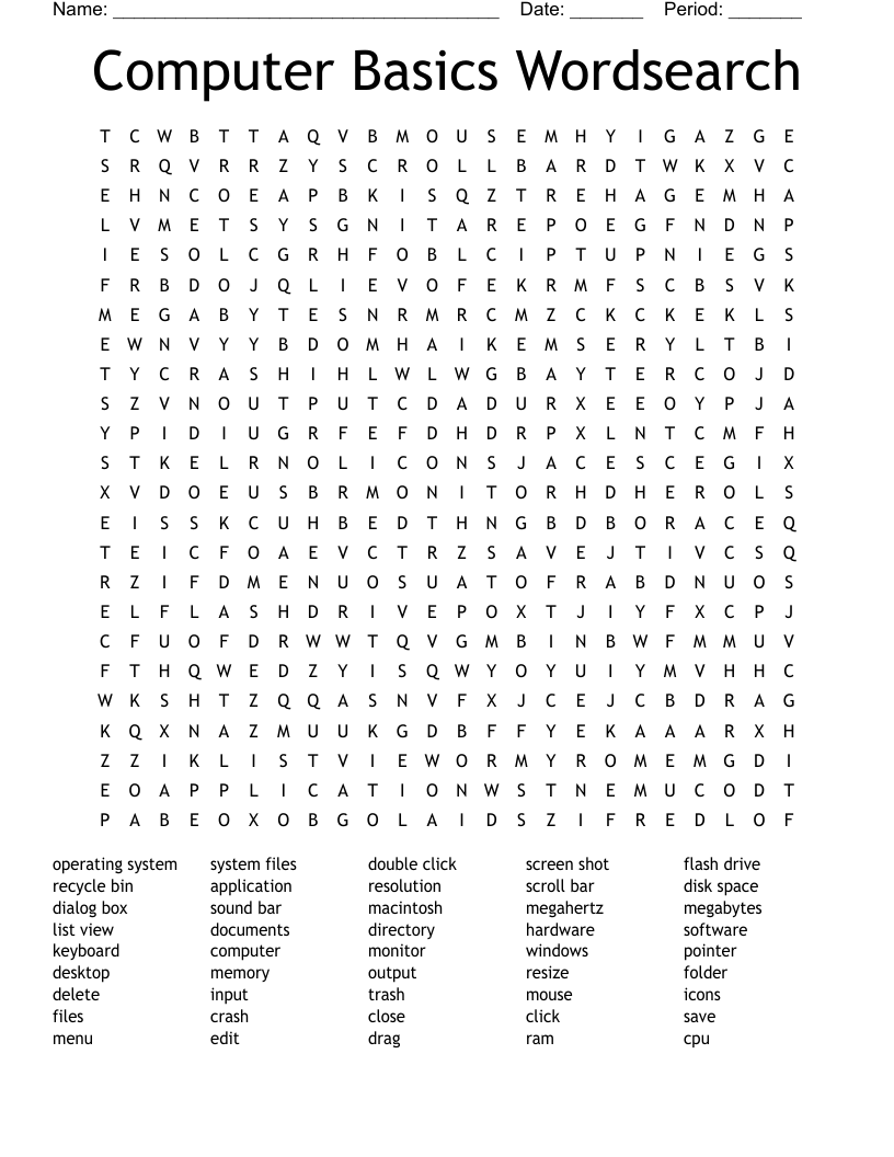 Computer Word Search WordMint