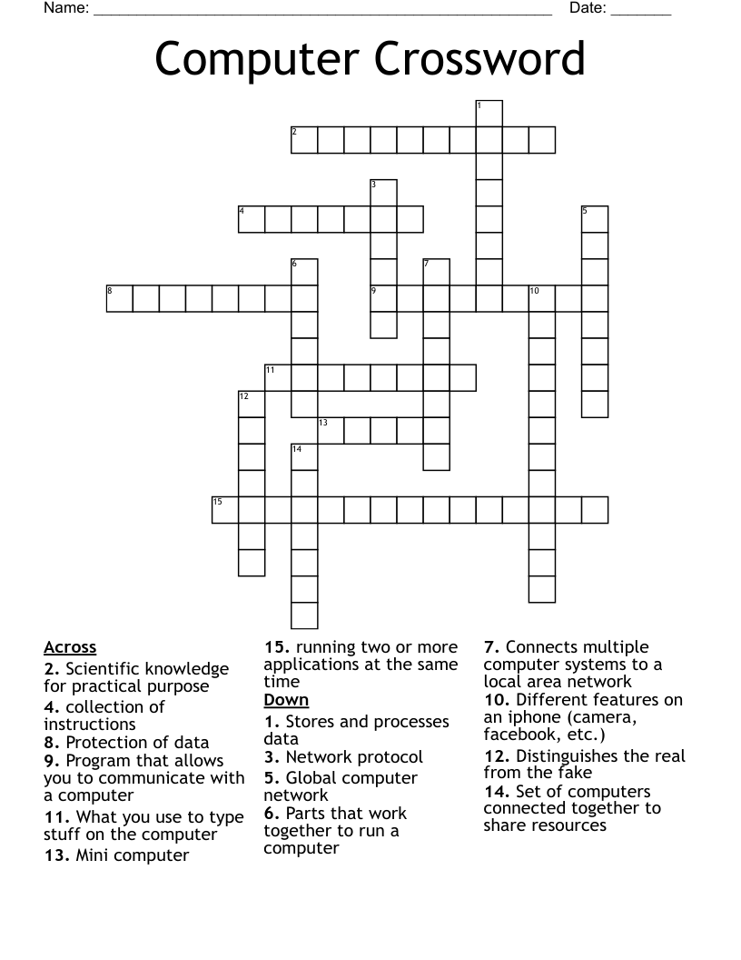 Computer Crossword WordMint