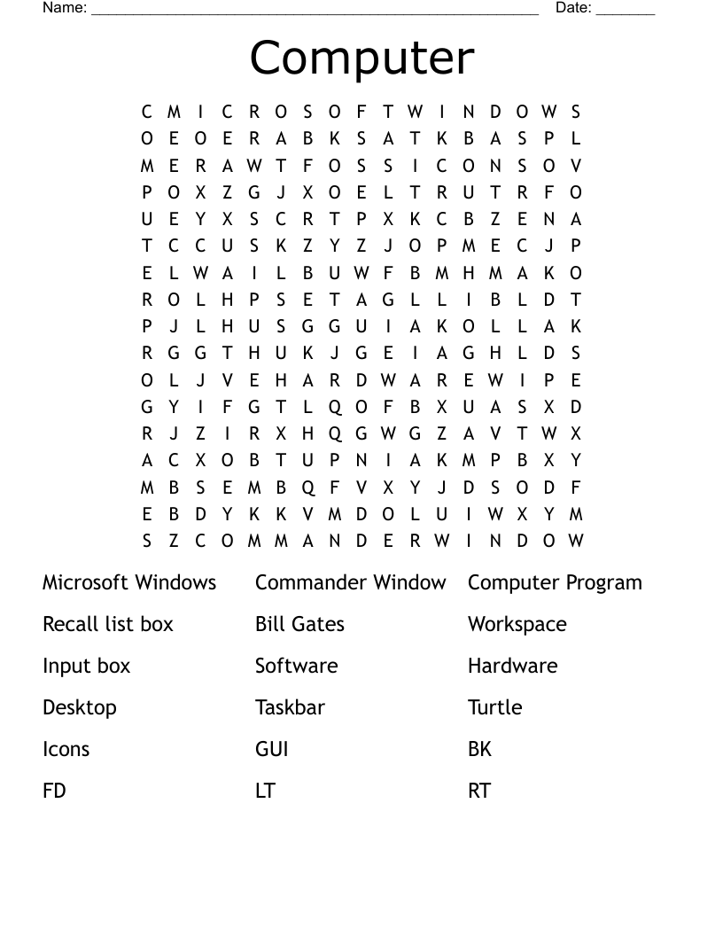 Computer Word Search WordMint