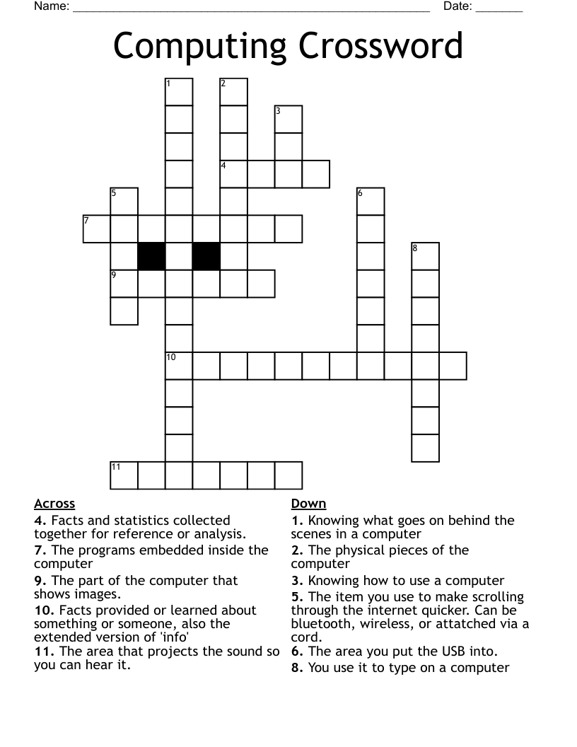 Computing Crossword - WordMint